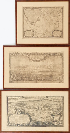 BOOK + 3 FRAMED, Charles XII on the Battlefield, General Staff Maps ...