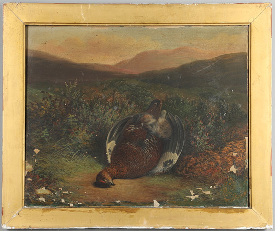 ABEL HOLD (1815-1896). DEAD RED GROUSE. Art - Paintings - Auctionet