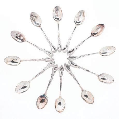TESKEDAR, 12 st, silver, "Rokoko", GAB, 1960-tal. Silver & Metall ...