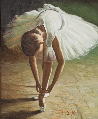 JOSEF BRUNNER. Ballerina, olja på duk, signerad, daterad 1978. Konst ...
