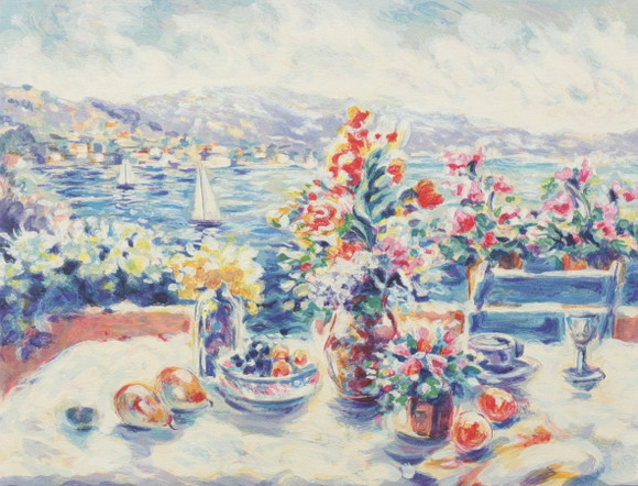 PETER GASTHAM. "Cote d´Azur II", color lithograph, signed and numbered 126/300. Art - Engravings ...
