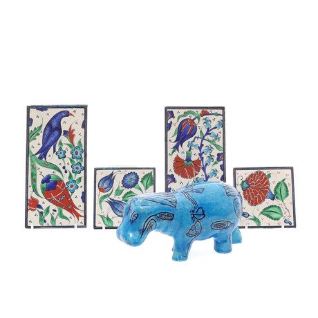 FOUR MODERN TURKISH ÇINI CERAMIC TILES. Ceramics & Porcelain - Rest of ...