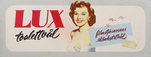 LETRERO PUBLICITARIO, "Jabón de tocador Lux", masonita, siglo XX. Arte ...