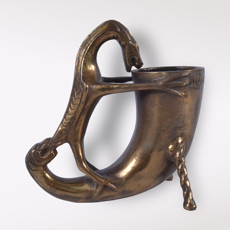 . JACK ZAN (JOHAN HELMER ZACHRISSON, 1903-1973). Skulptur, dryckeshorn ...