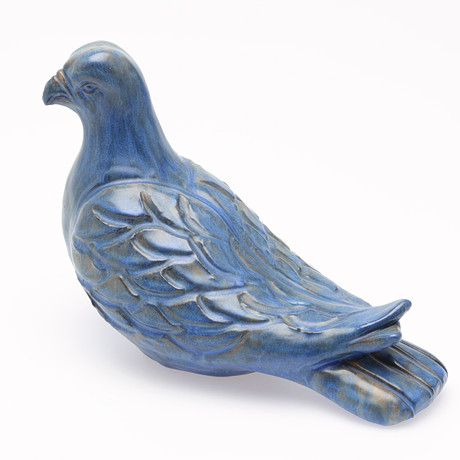 MARTIN FLODÉN. Skulptur, duva, signerad, Arvika, 1900-tal. Keramik ...