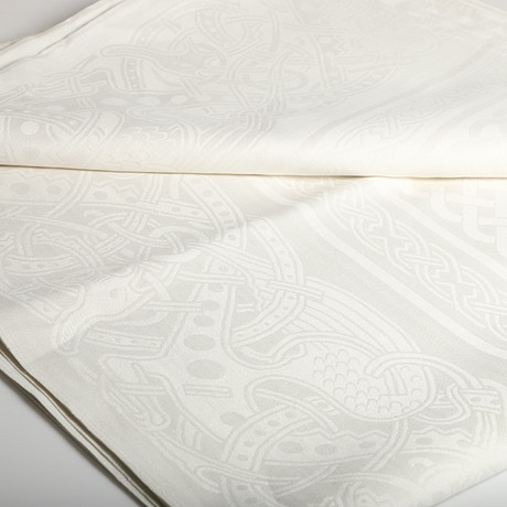 SIGNE SOHLMAN. Duk, drakmönstret, linnedamast, 1900-tal. Mattor ...