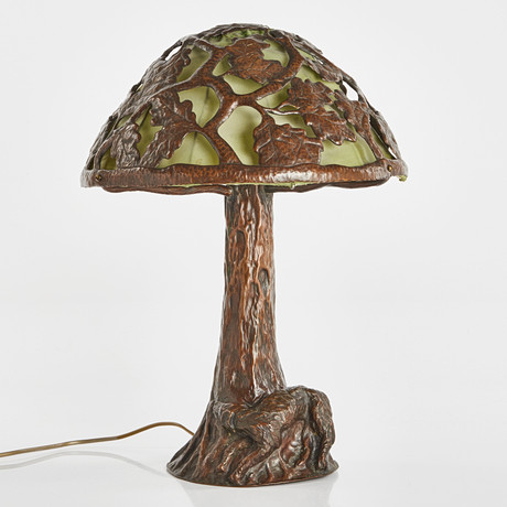 HARALD LINDER. Table lamp, Uddevalla early 20th century, hammered ...