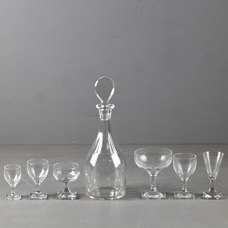 GLASSERVIS, 46 delar, Eda glasbruk, 1930. Glas - Konstglas - Auctionet
