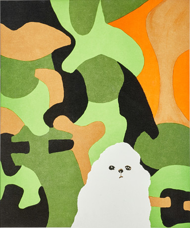 MARIANNE LINDBERG DE GEER. Color lithography. Composition with dog ...