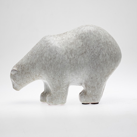 Figur/skulptur, isbjörn, keramik. Konst - Skulptur - Auctionet