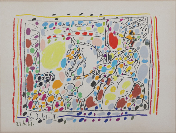 PABLO PICASSO. LITO från A los toros saint germai des pres. Konst ...