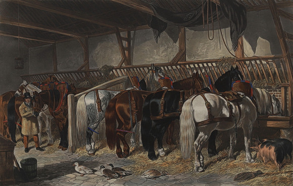"Fores´s stable scenes", grafiskt blad, tryck, J.F. Herring, England ...