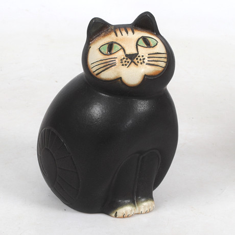 LISA LARSON. Figurin, "Katten Mia", stengods, K-studion, Gustavsberg ...