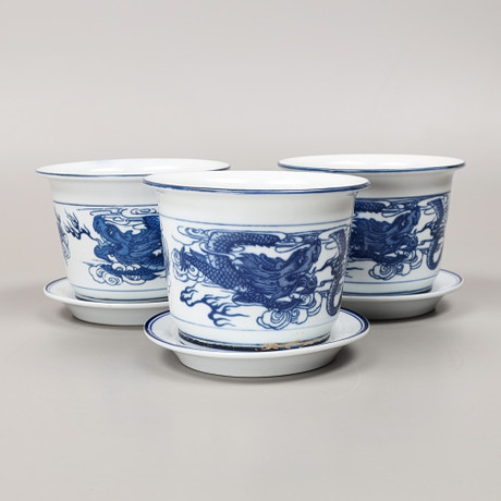 KRUKOR med fat, 6 delar, porslin, Kina. Keramik & Porslin ...