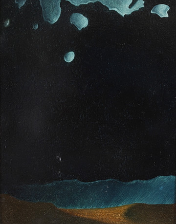 HAWK ALFREDSON. Óleo sobre Tabla, composición, a vergo, fechado 1982 ...