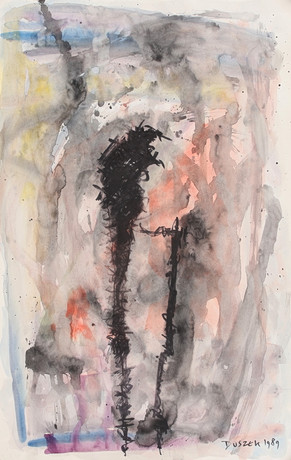 HAWK DUSZEK ALFREDSON. Acuarela, surrealista, firmada Duszek, fechada ...