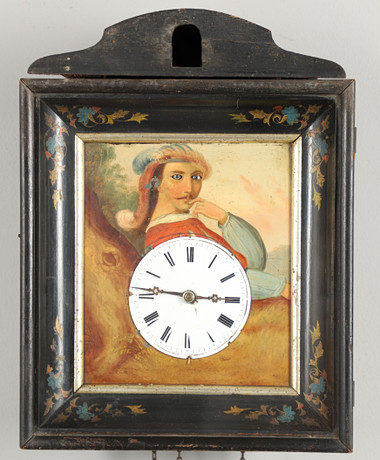 A 19TH CENTURY GERMAN NOVELTY BLINKING EYE CUCKOO CLOCK. Clocks ...