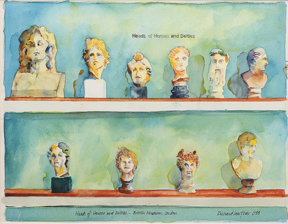 RICHARD LOWTHER (20TH CENTURY). HEADS OF HEROES AND DEITIES, 1988. Art ...
