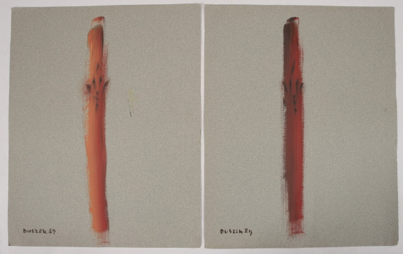 HAWK ALFREDSON. Blandteknik, 2 st, surrealistisk, signerad, daterad -89 ...