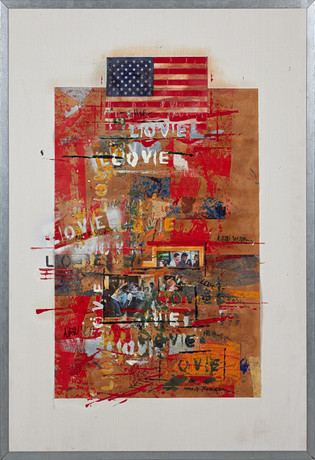 PETER ATTACK. "Lovie", blandteknik på duk, signerat original, original ...