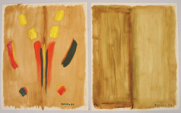 HAWK ALFREDSON. Blandteknik, 2 st, surrealistisk, signerad, daterad -89 ...