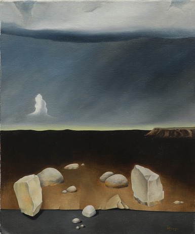 HAWK ALFREDSON. Olja på duk, surrealistisk, signerad, daterad 1981 ...