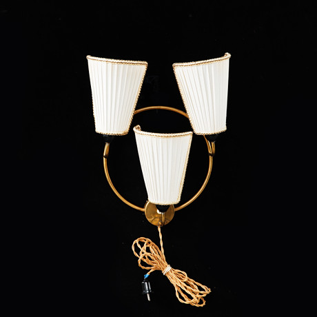 VÄGGLAMPA, mässing, 1900-talets mitt. Belysning & Lampor - Vägglampor ...