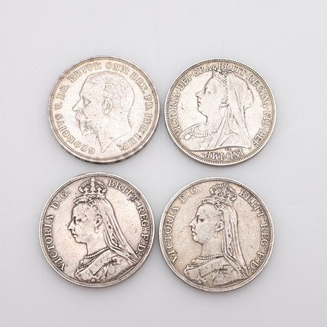 THREE VICTORIAN CROWNS AND ONE LATER. Coins, Medals & Stamps - Coins ...