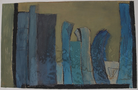 HAWK ALFREDSON. Blandteknik på papp, signerad, daterad -71. Konst ...