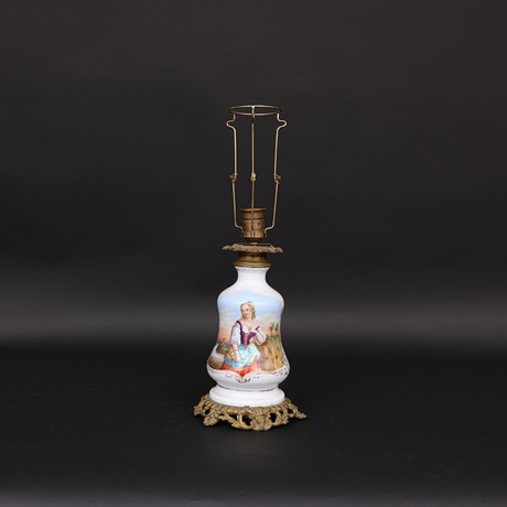 BORDSLAMPA, metall och porslin, 1900-tal. Belysning & Lampor ...