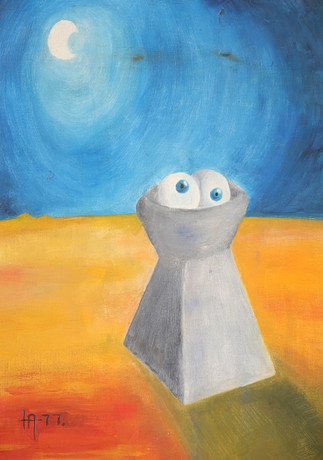 HAWK ALFREDSON. Oil on canvas, surreal, signed, dated -77. Art ...