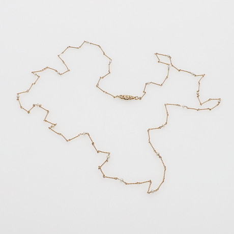 COLLIER, 18K GULD MED FLODPÄRLOR. Smycken & Ädelstenar - Collier ...