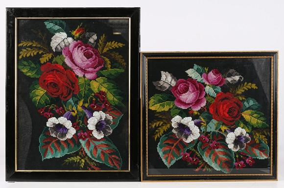 TWO 19TH/20TH CENTURY WOOL WORKS. Art - Engravings & Prints - Auctionet