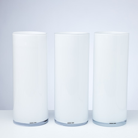 SKOGSBERG & SMART, 3 pcs, "Hurricane Lily", lanterns / vases, labeled ...