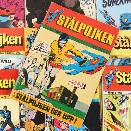 THE STEEL BOY, 17 pieces, 1970-74. Toys - Comics - Auctionet
