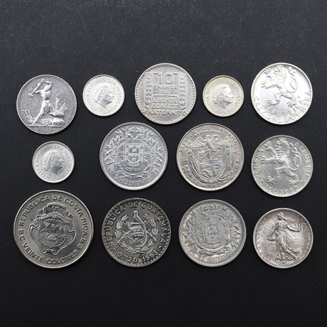 EN SAMLING AV VÄRLDENS SILVERMYNT FÖR ATT INKLUDERA MYNT FRÅN COSTA ...