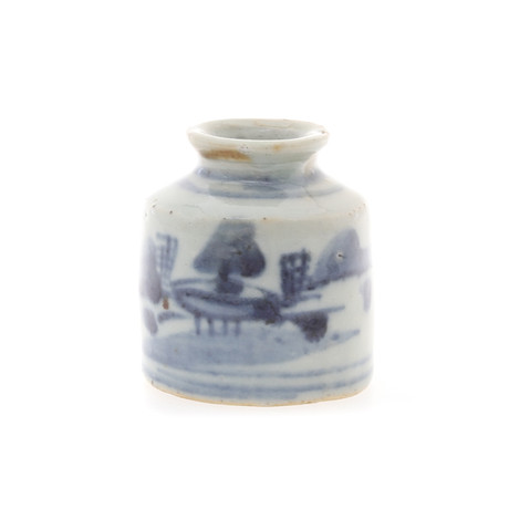 A CHINESE PROVINCIAL INK POT, 18TH/19TH CENTURY. Ceramics & Porcelain ...