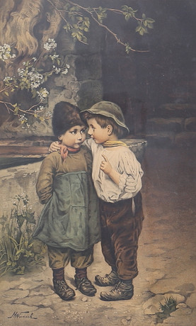 MARIA MIZZI WUNSCH (1862-1898) After. "A Secret", print. Art ...