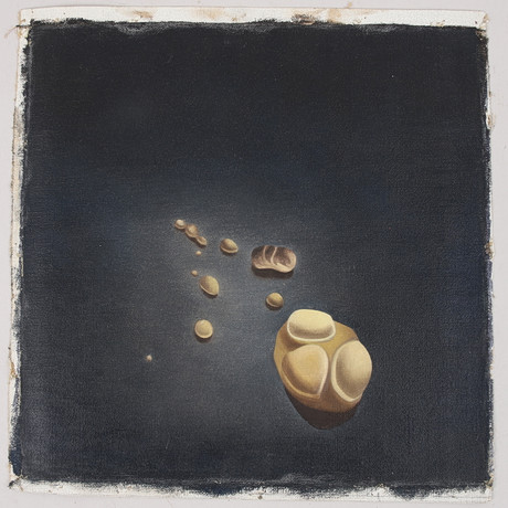 HAWK ALFREDSON. Olja på duk, surrealistisk, a tergo, daterad 1981 ...