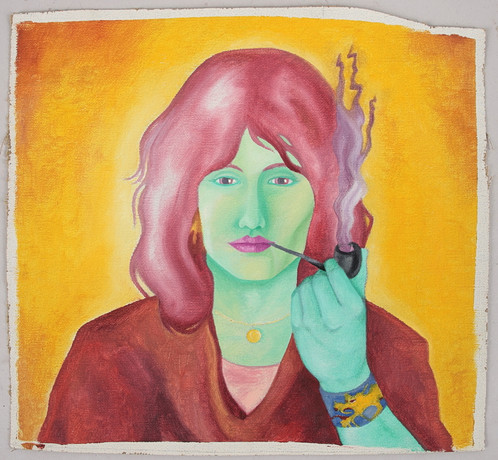 HAWK ALFREDSON. Olja på duk, porträtt, a tergo, daterad 1980. Konst ...