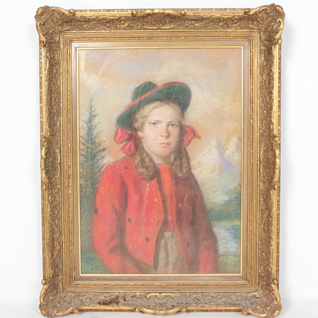 PAUL WERNER SÖCHTIG (1919-1997). 'Portrait of a Girl', pastel on paper ...