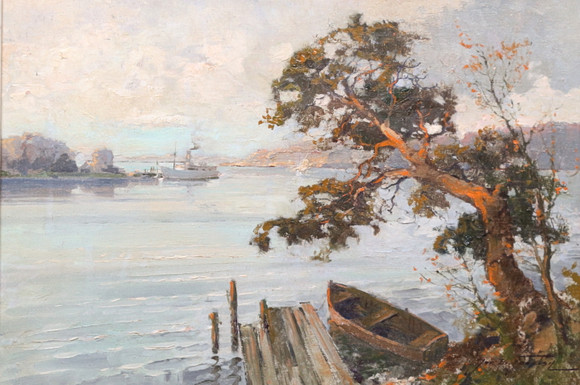 JAN B POSPISIL. Olja på duk, signerad. Konst - Måleri - Auctionet