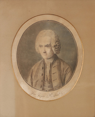 PORTRAIT, Jean-Jacques Rousseau, engraving, 19th century. Art ...