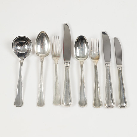 BESTICKUPPSÄTTNING, 31 delar, "Gammal Dansk", silver, Danmark. Silver ...