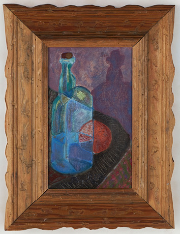 STIG SELLÉN. "Bottle and orange", oil on canvas, signed and dated Stig ...