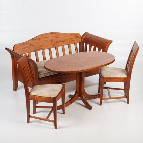SITTGRUPP, betsad fur, 4 delar. Möbler - Soffor & Sittgrupper - Auctionet