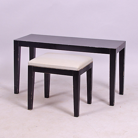 TELEPHONE TABLE AND Stool, 1950s. Furniture - Tables - Auctionet
