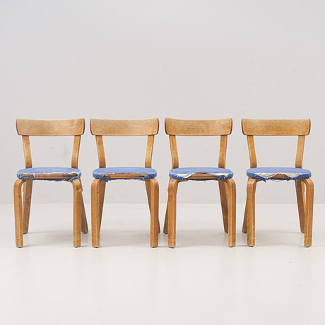 ALVAR AALTO. Stolar 4 st, Aktiebolaget G.A.Berg Stockholm, 1930/40-tal ...