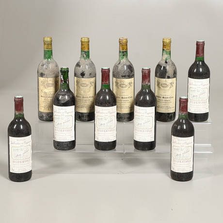 6 FLASKOR MED MINERVOIS 1990 SAMT 4 FLASKOR HAUT-MEDOC. 10 FLASKOR. Vin ...