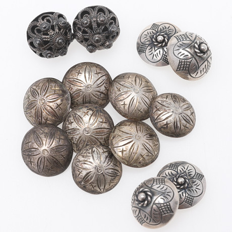 KNAPPAR, 12 st, silver. Silver & Metall - Silver - Auctionet